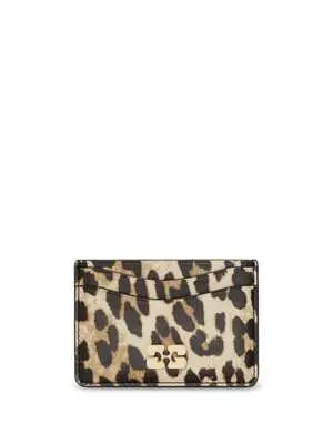 GANNI Leopard-print Cardholder
