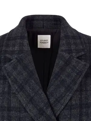 STUDIO TOMBOY Checked Wool Blend Coat