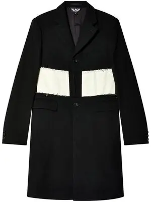 BLACK COMME DES GARÇONS Frayed-edge Coat