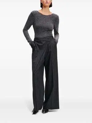 Karl Lagerfeld Pinstriped Tapered Trousers