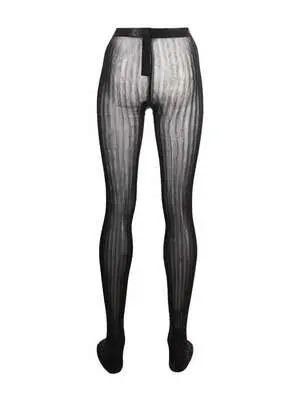 Prada Metallic Striped Tights
