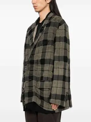ZIGGY CHEN Check Pattern Blazer