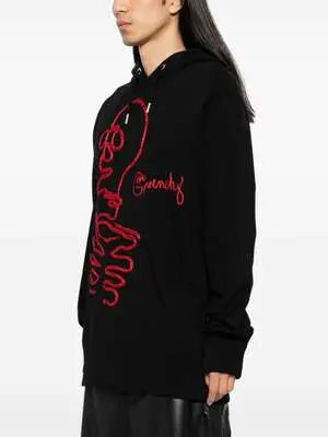Givenchy Graphic Embroidered Hooded Sweatshirt