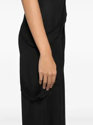 YEHUAFAN Asymmetric Sleeves Long Dress