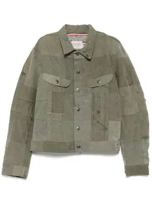 GREG LAUREN Army Scrapwork Trucker Jacket