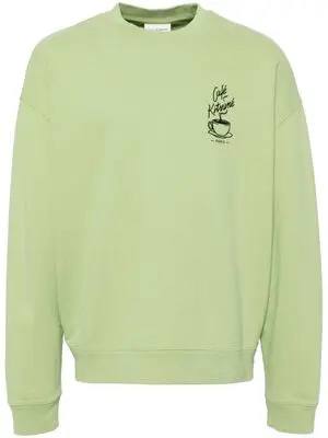 CAFÉ KITSUNÉ Logo-embroidered Sweatshirt