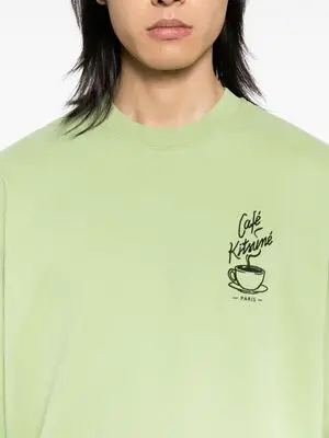 CAFÉ KITSUNÉ Logo-embroidered Sweatshirt
