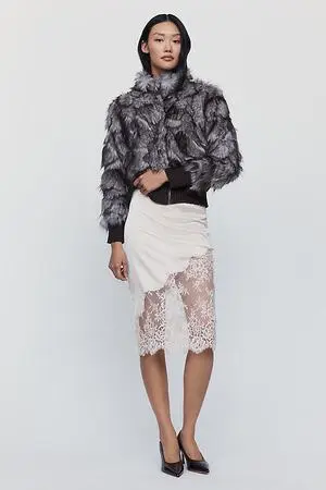 Maeve Faux-fur Cropped Jacket