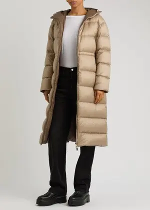 Moncler Boulogne Reversible Quilted Shell Coat - Ivory