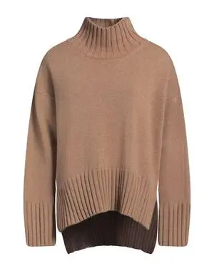 Alpha Studio Turtleneck Knit Top - Beige