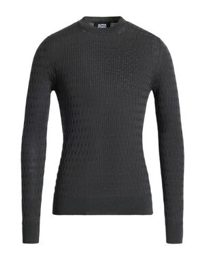 Alpha Studio Sweater Camel Size Merino Wool - Grey