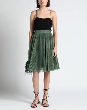 Dolce & Gabbana Metallic Flared Midi Skirt - Green