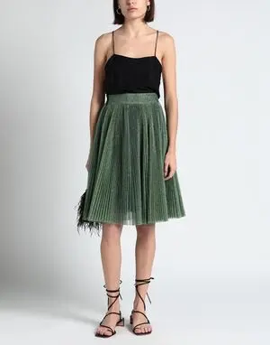Dolce & Gabbana Metallic Flared Midi Skirt - Green