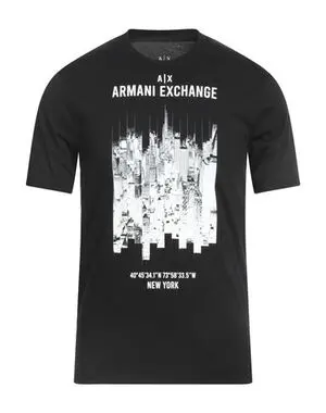 Armani Exchange Man T-shirt Navy Size Xs Cotton Black