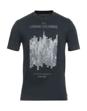 Armani Exchange Man T-shirt Navy Size Xs Cotton Navy Blue