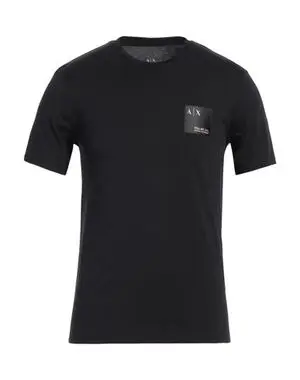 Armani Exchange Man T-shirt White Size Xs Pima Cotton Black