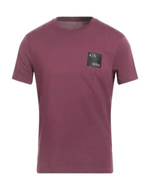 Armani Exchange Man T-shirt White Size Xs Pima Cotton Purple
