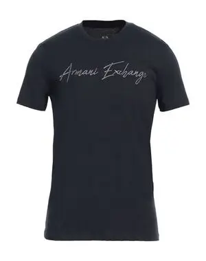 Armani Exchange Man T-shirt Plum Size S Cotton Blue
