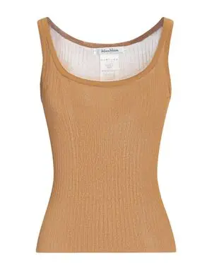 Max Mara Sleeveless Ribbed Silk Top