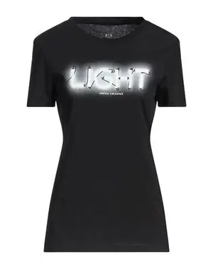 Armani Exchange Printed Cotton T-shirt - Black