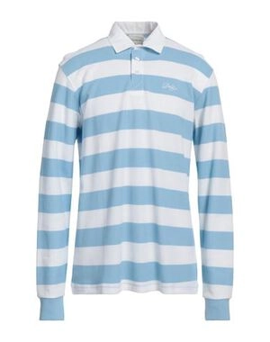 Drole De Monsieur Polo Shirt Size Cotton - Light Blue