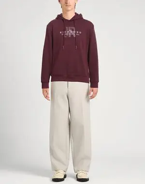 John Richmond Fleece Embroidered Logo Hoodie - Red