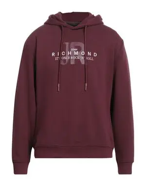 John Richmond Fleece Embroidered Logo Hoodie - Red