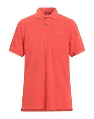 C.P. COMPANY C. P. Company Man Polo Shirt Antique Rose Size Xs Cotton Orange