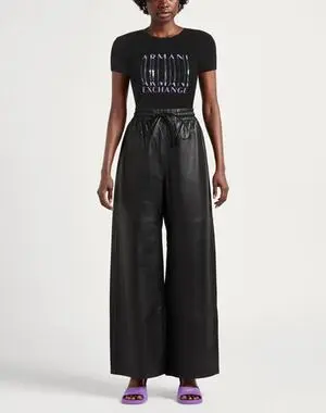 Armani Exchange Cotton Elastane Sequined Logo Print T-shirt