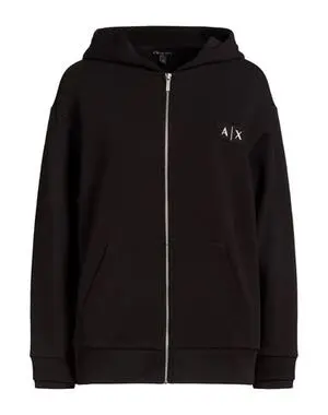 Armani Exchange French Terry Hooded Sweatshirt - Black