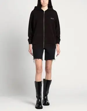 Armani Exchange French Terry Hooded Sweatshirt - Black