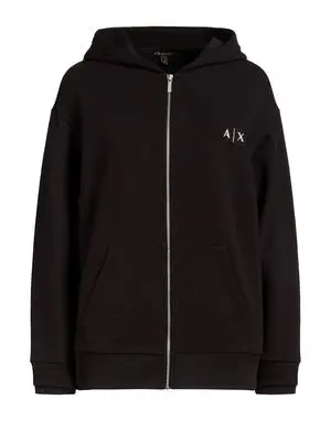 Armani Exchange French Terry Hooded Sweatshirt - Black