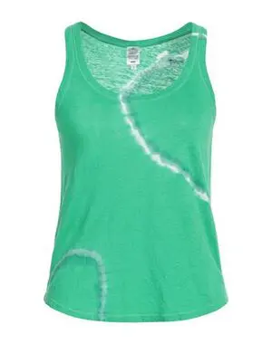 BONNETERIE UNIVERSEL Tank Top In Linen And Elastane - Green