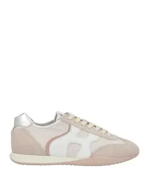 Hogan Lace-up Sneakers With Suede And Metallic Details - Beige