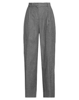 EMMA & GAIA Flannel Pinstriped Trousers - Grey