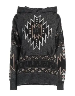 GAËLLE PARIS Knitted Hooded Sweater - Grey