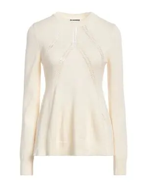 JIL SANDER Sweater In Wool And Cotton - Cream