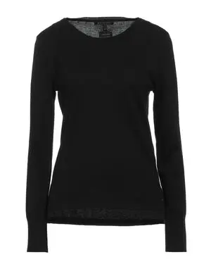 Armani Exchange Long Sleeve Crewneck Knit Sweater - Black