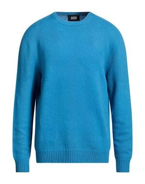 Alpha Studio Sweater Azure Size Geelong Wool - Blue