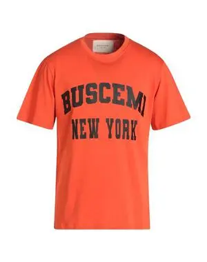 Buscemi Man T-shirt Coral Size M Cotton, Elastane Tomato Red