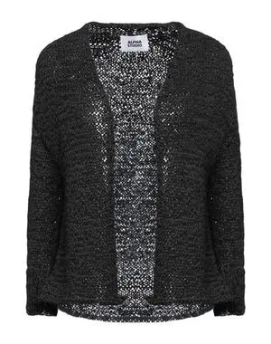 Alpha Studio Knitted Cardigan - Black