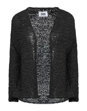 Alpha Studio Knitted Cardigan - Black
