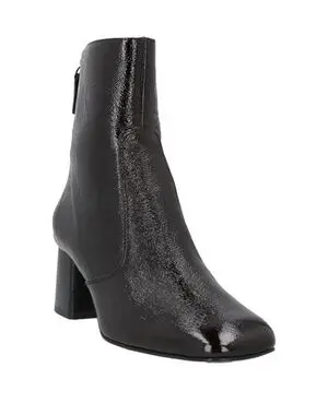 Sandro Glossed-leather Ankle Boots