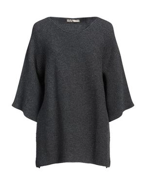 IESSE Knitted Mélange Sweater - Grey