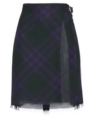 Burberry Crepe Calfskin Mini Skirt - Green
