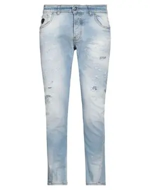 John Richmond Tapered Jeans With Leather Trims