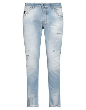 John Richmond Tapered Jeans With Leather Trims