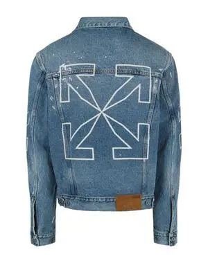 Off-White™ Off-White Diag Outline Denim Jacket Jacket Size Cotton