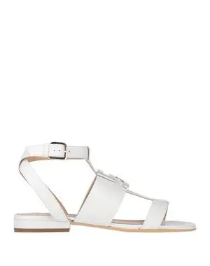 SERGIO ROSSI Leather Sandals - White
