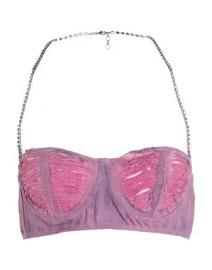 Gcds Distressed Strapless Top